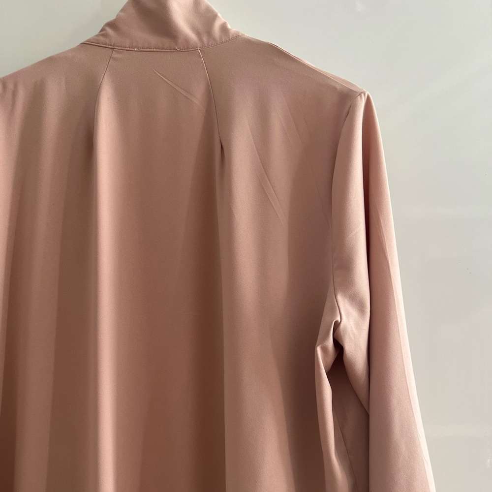 Dusty Pink Beige Neutral Open Front Duster Coat Jacke… - Gem